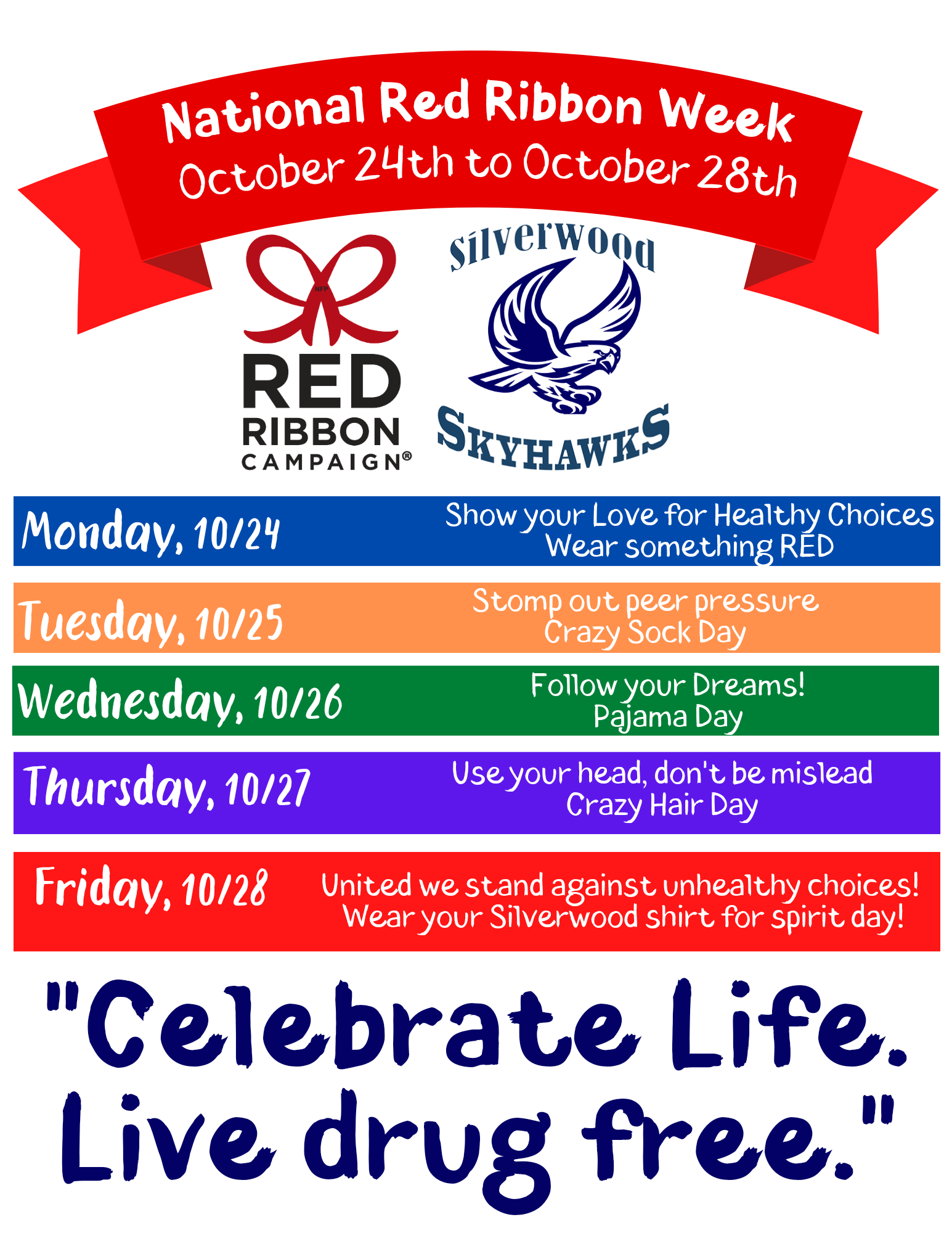 Red Ribbon Week 2022 – Silverwood Elementary PTA