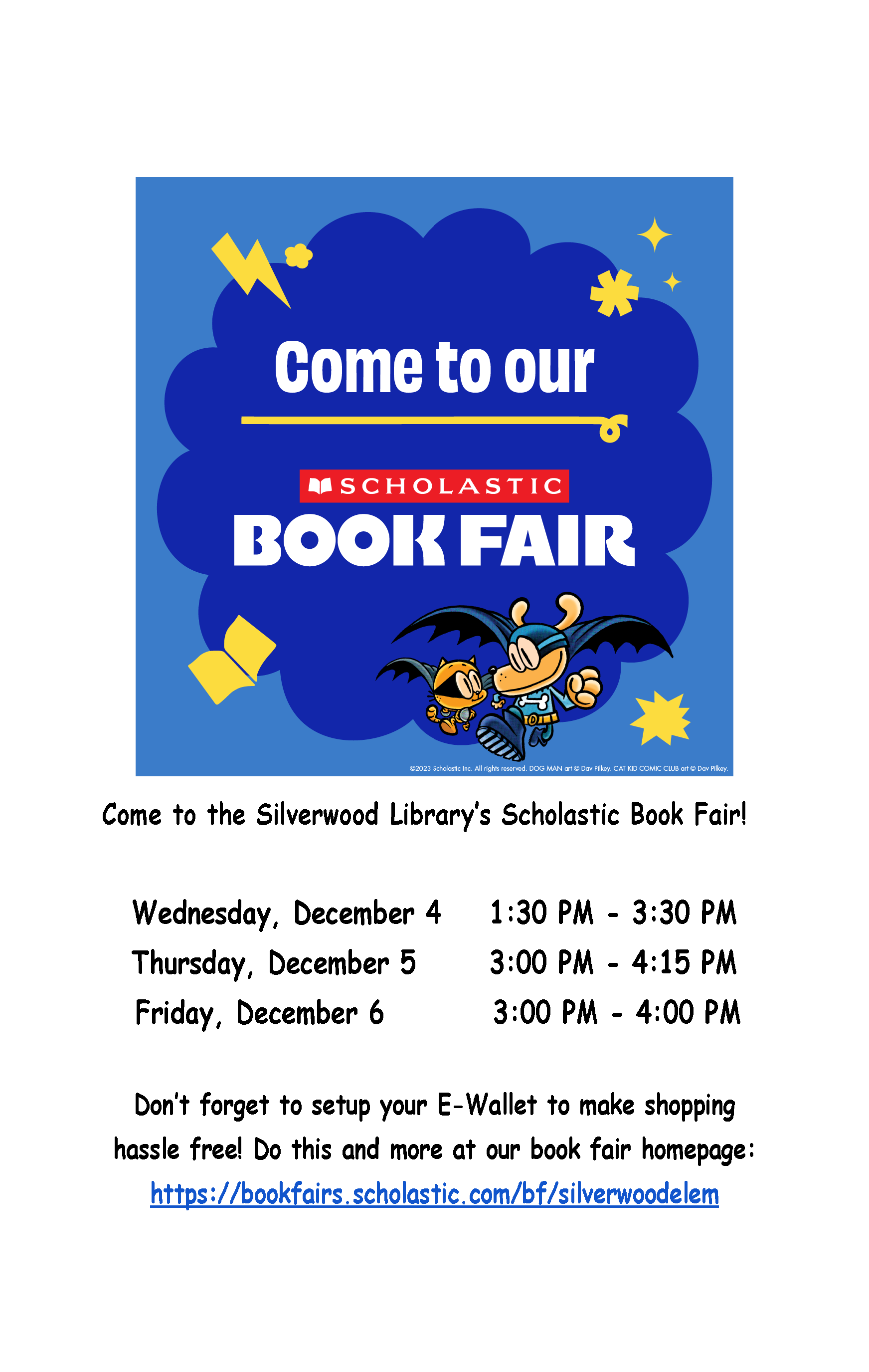 Silverwood’s Scholastic Book Fair! – Silverwood Elementary PTA